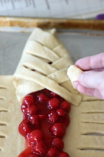 Candy Cane Braided Bread Recipe With Cherry Filling