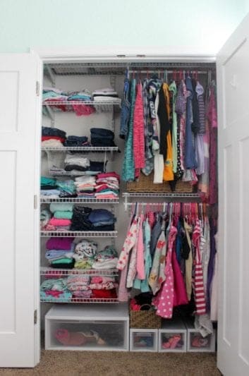 Girls Room and Closet Organization In a Small Space - Gluesticks