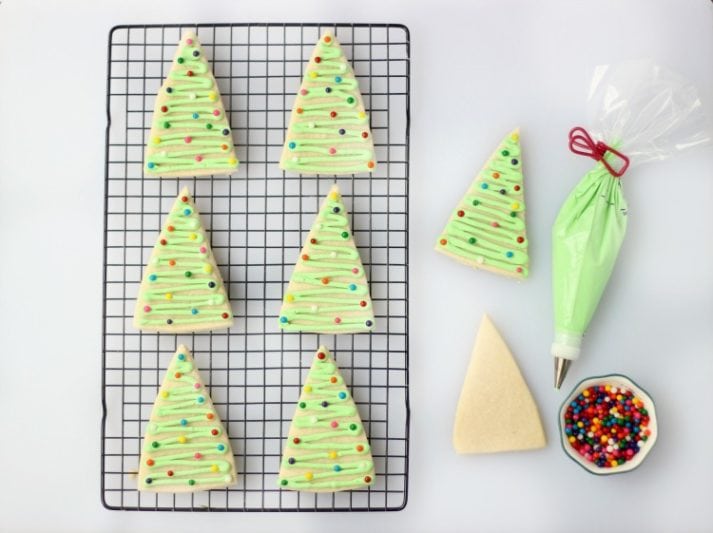 Quick and Easy Triangle Christmas Tree Cookies - Gluesticks Blog