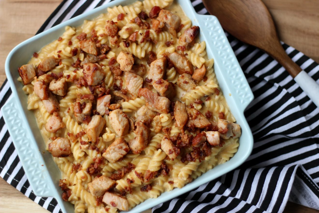 Loaded Applewood Smoked Bacon Pork Mac & Cheese - Gluesticks Blog