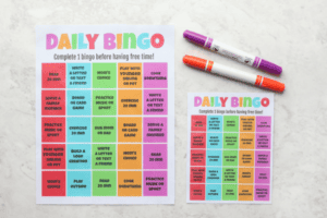 Daily Bingo Activity Cards for Kids: Fun Daily Activities - Gluesticks Blog