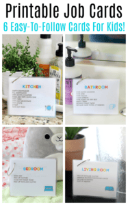 Printable Job Cards for Kids (6 Easy to Follow Cards!) - Gluesticks Blog