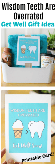 Wisdom Teeth Gift Basket & Printable Card - Gluesticks Blog