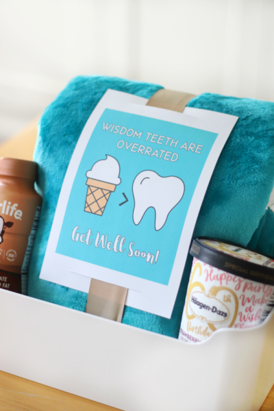 Wisdom Teeth Gift Basket & Printable Card - Gluesticks Blog