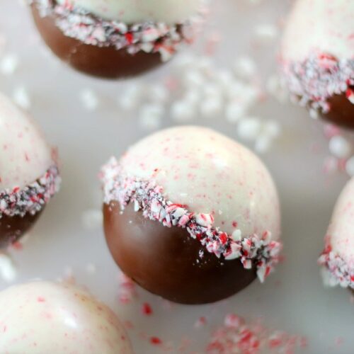 Peppermint Bark Hot Chocolate Bombs Recipe (Video) - Gluesticks Blog