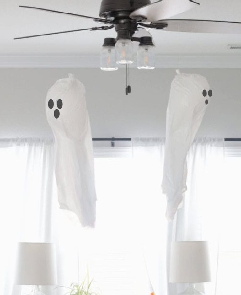 DIY Garbage Bag Ghosts - Gluesticks Blog