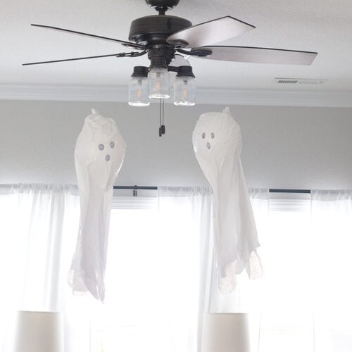Ceiling Fan Balloon Ghosts Decoration (Video) - Gluesticks Blog
