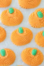 Piped Pumpkin Shortbread Cookies - Gluesticks Blog