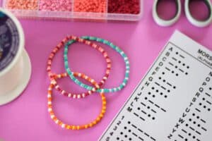 DIY Stretchy Morse Code Bracelets (+ Video) - Gluesticks Blog