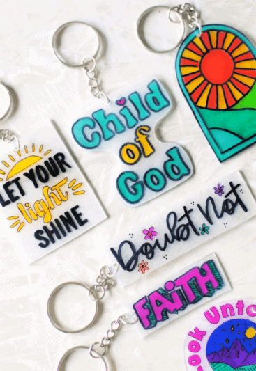 YW Camp Shrinky Dink Keychains - Gluesticks Blog